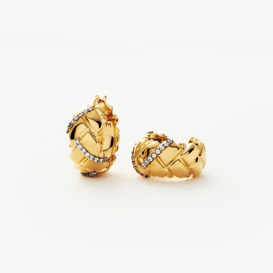 Lucy Williams Pave Waffle Hoop Earrings | Missoma