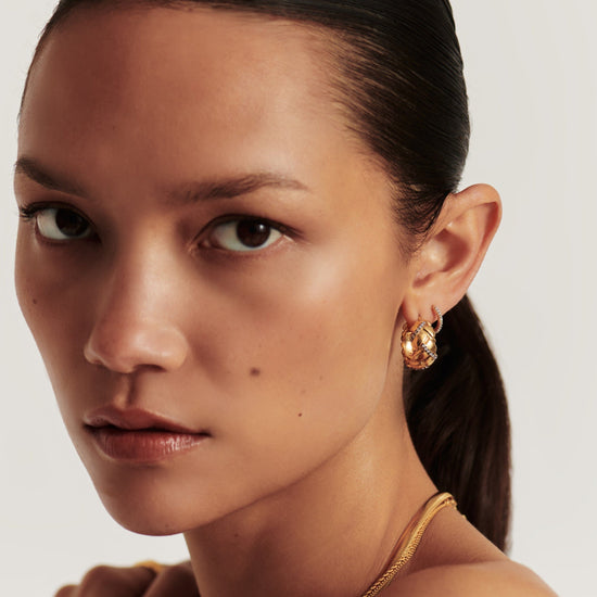 Lucy Williams Pave Waffle Hoop Earrings | Missoma