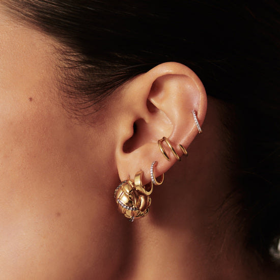 Lucy Williams Pave Waffle Hoop Earrings | Missoma