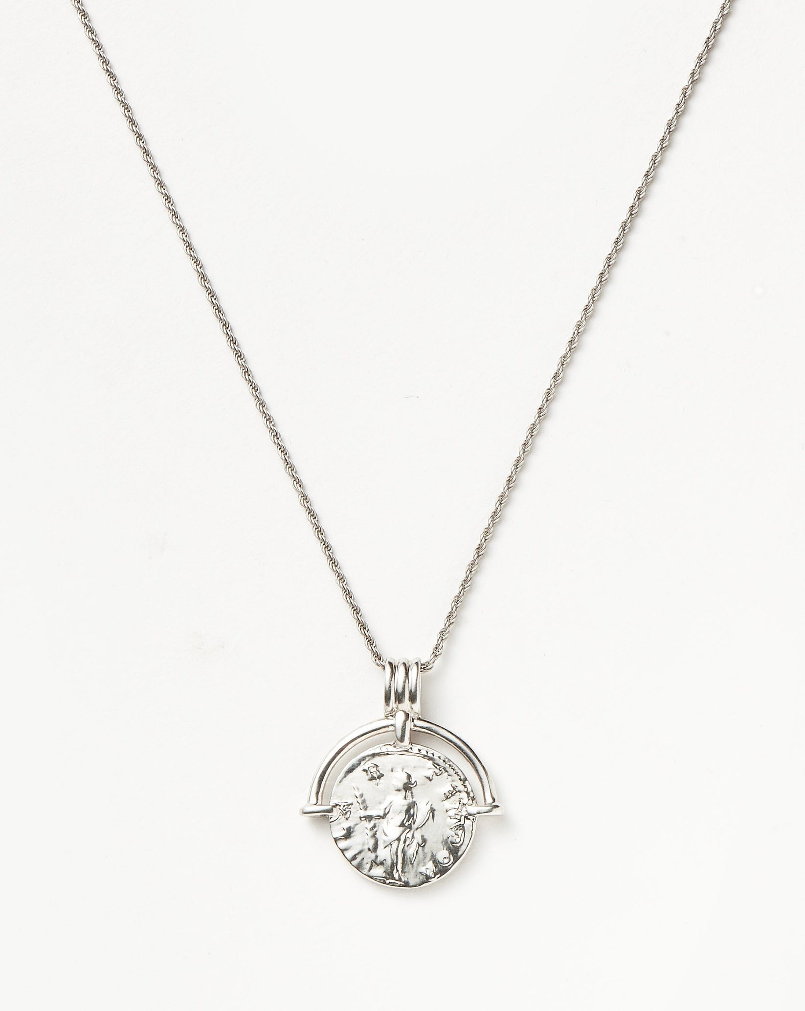 Lucy Williams Engravable Roman Arc Coin Necklace | Missoma