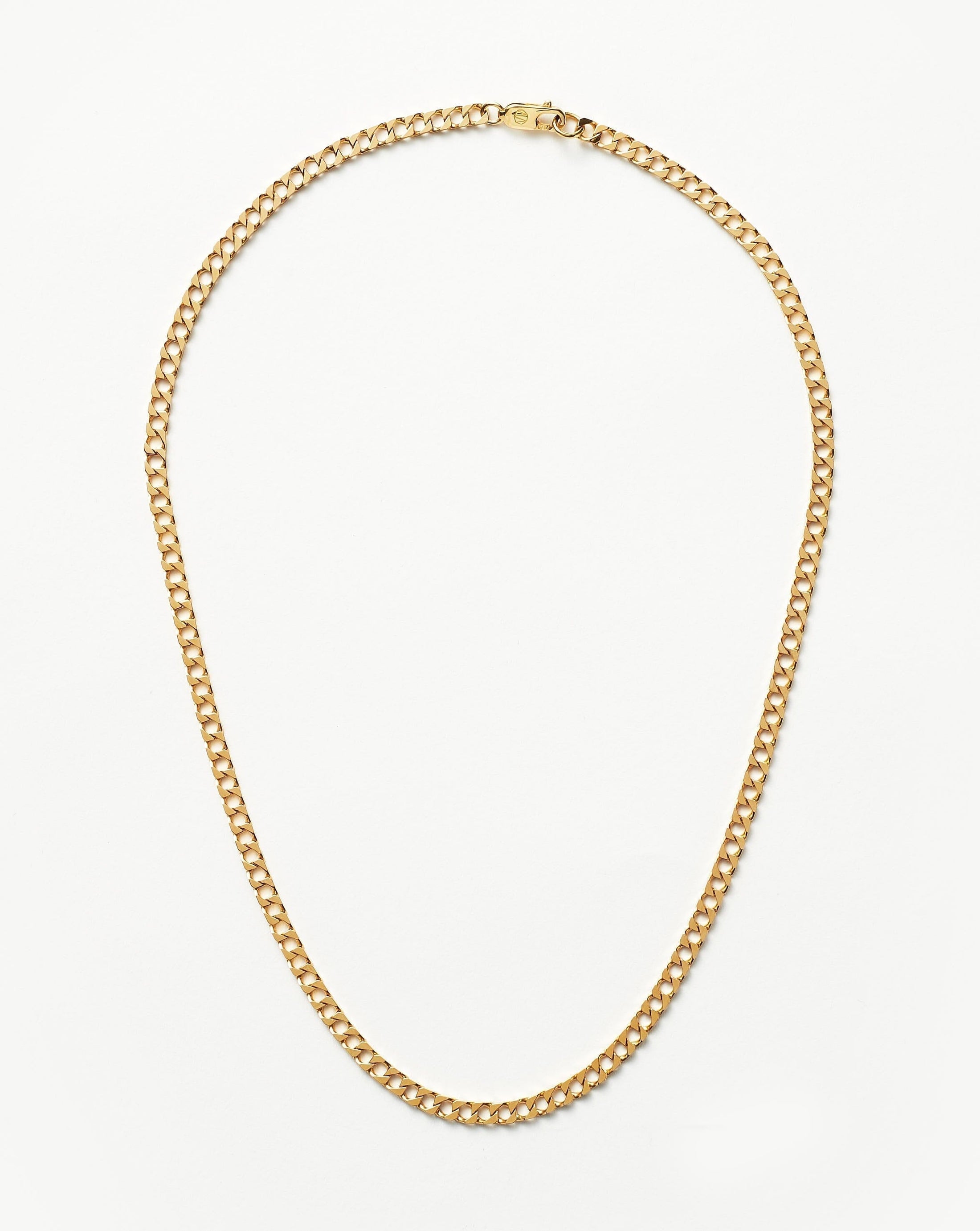 Lucy Williams Flat Curb Chain Necklace | 18ct Gold Vermeil | Missoma