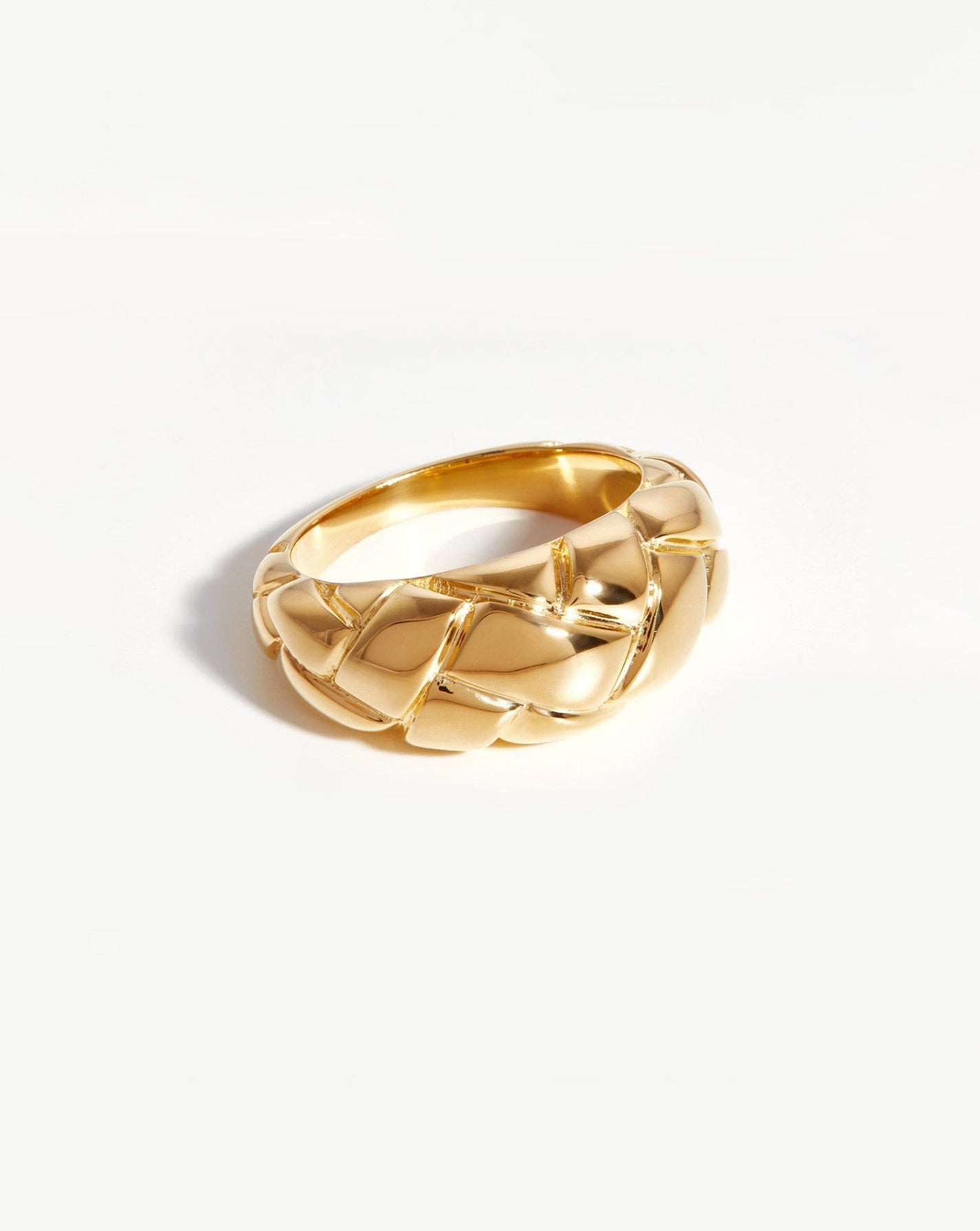 Lucy Williams Dome Waffle Ring | 18ct Gold Vermeil | Missoma