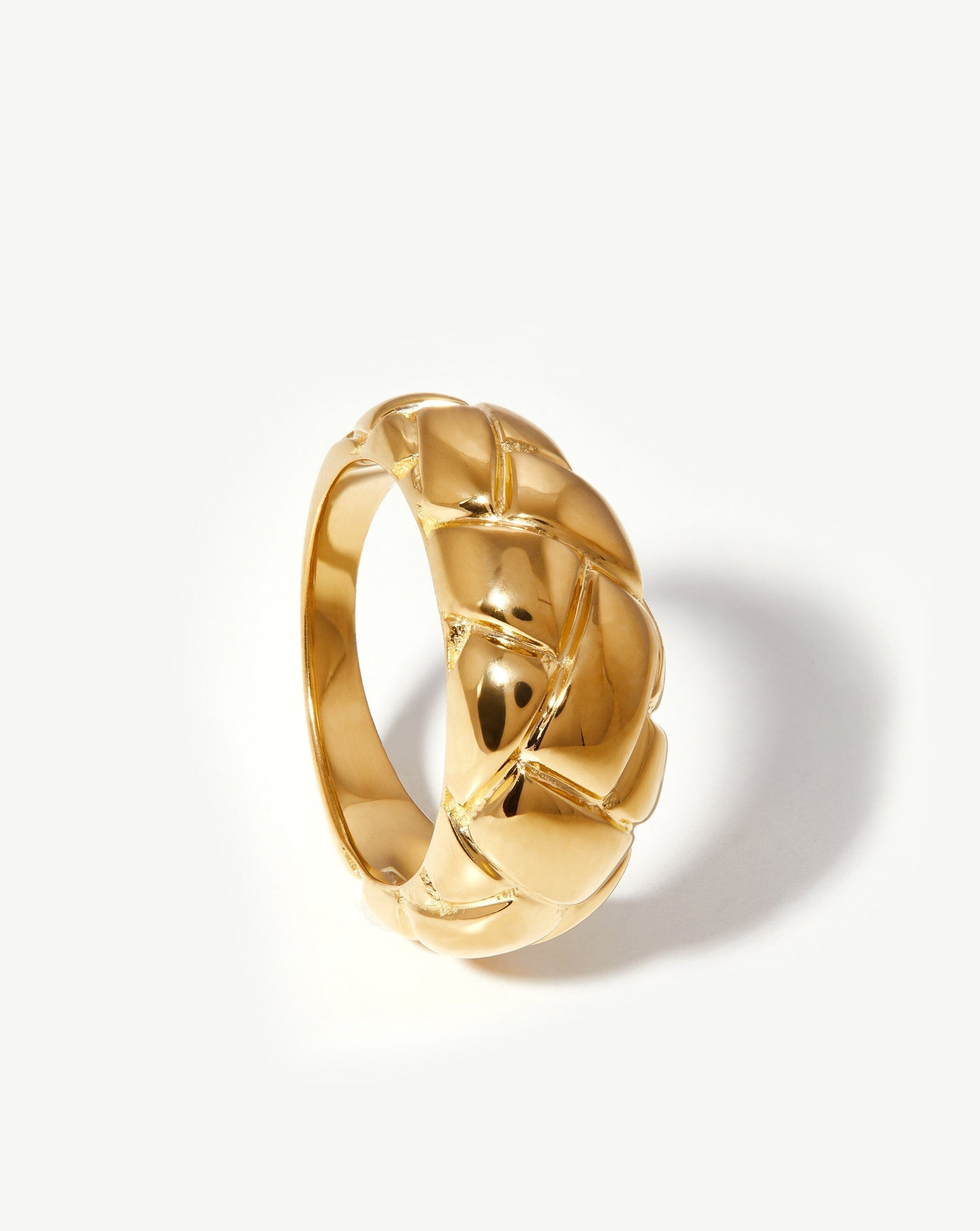 Lucy Williams Dome Waffle Ring | 18ct Gold Vermeil | Missoma