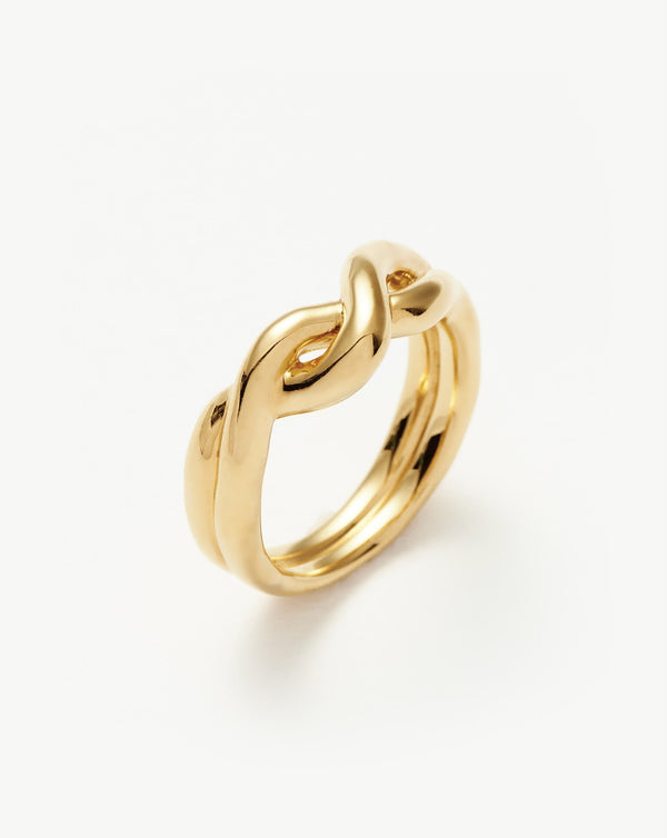 Molten Wave Stacking Ring | 18ct Gold Plated Vermeil | Missoma