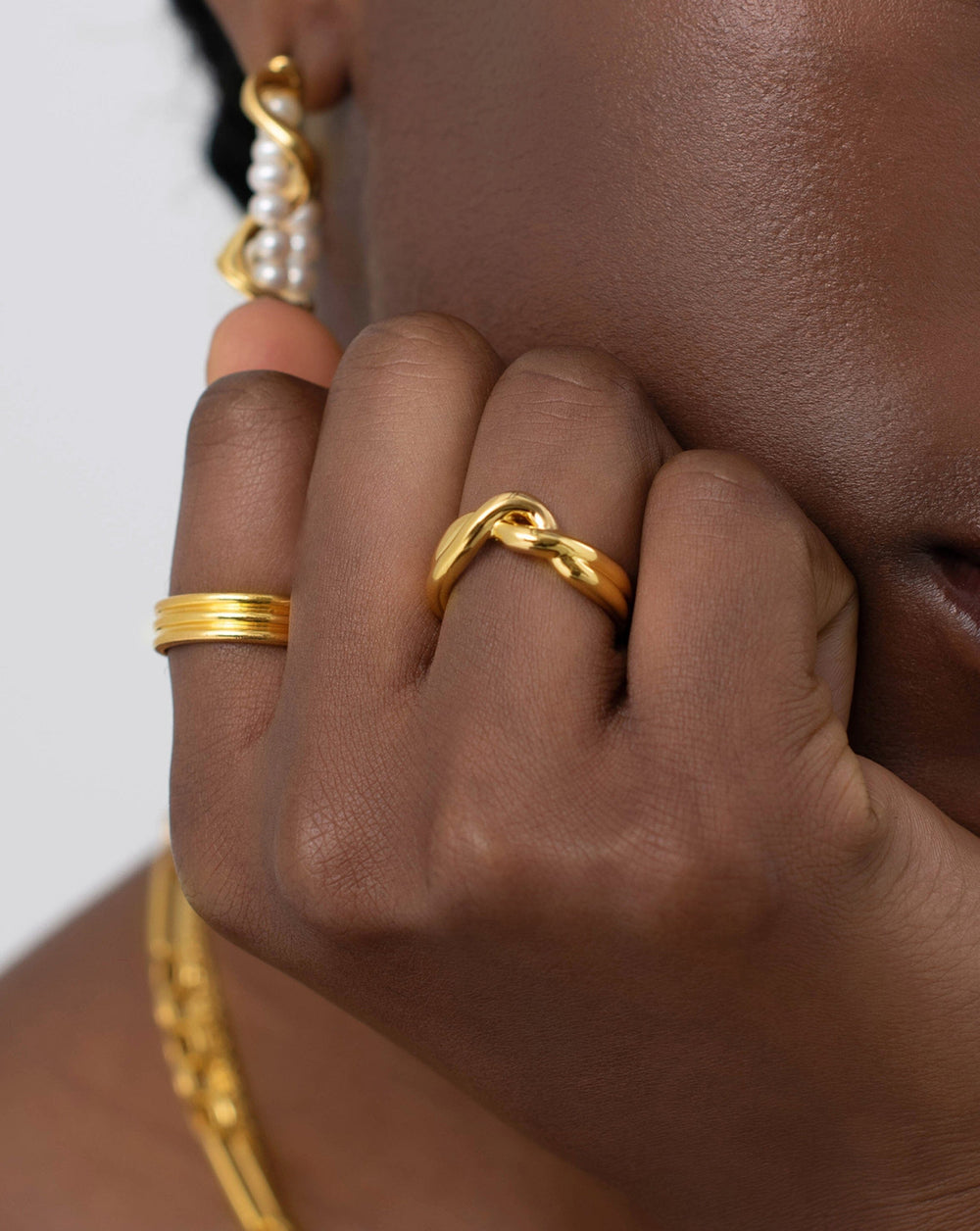 Molten Wave Stacking Ring | 18ct Gold Plated Vermeil | Missoma