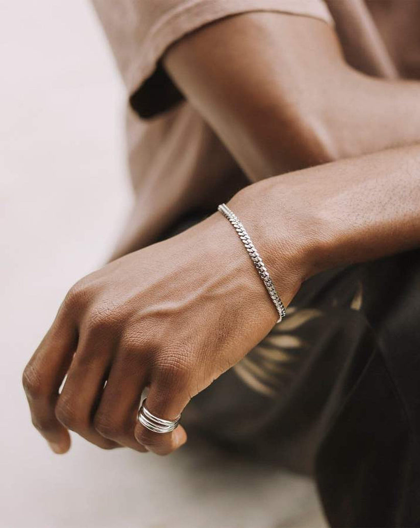 Round Curb Silver Chain Bracelet | Missoma UK