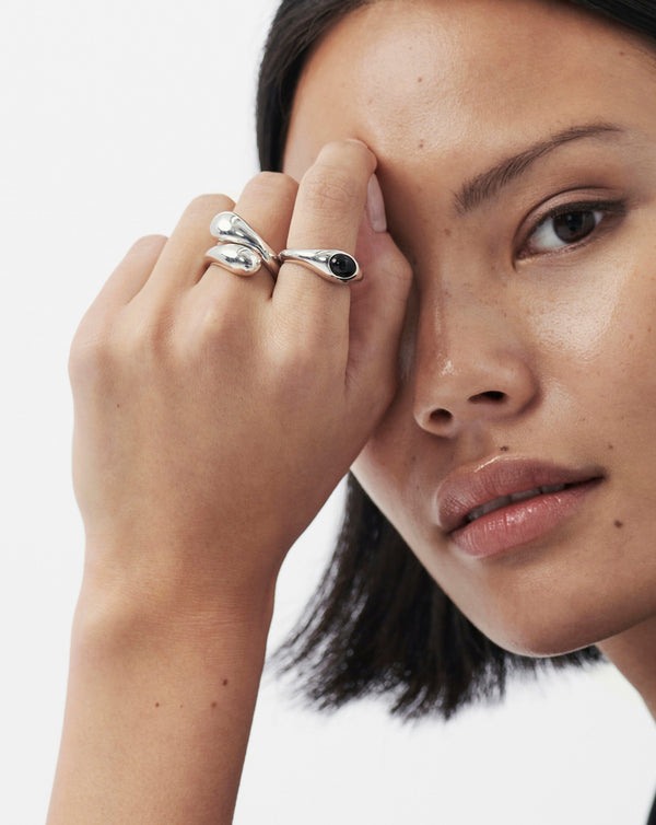 Savi Sculptural Crossover Ring | Sterling Silver | Missoma