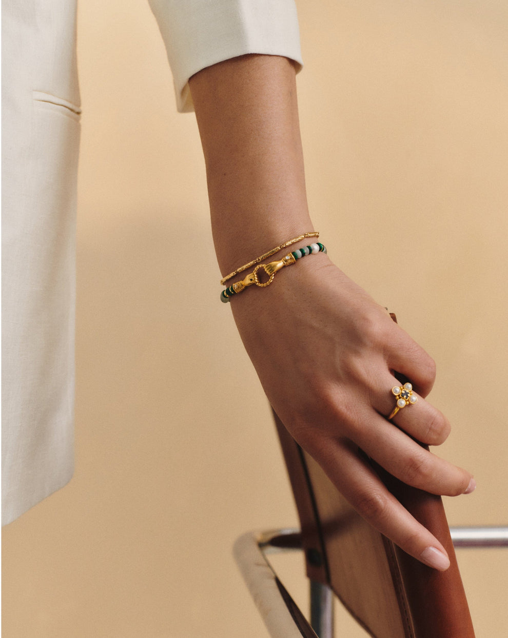 Wavy Ridge Chain Bracelet - Gold | Missoma UK
